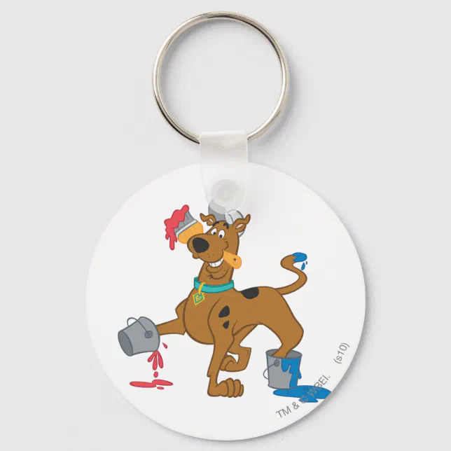 Scooby-Doo Paints Keychain | Zazzle