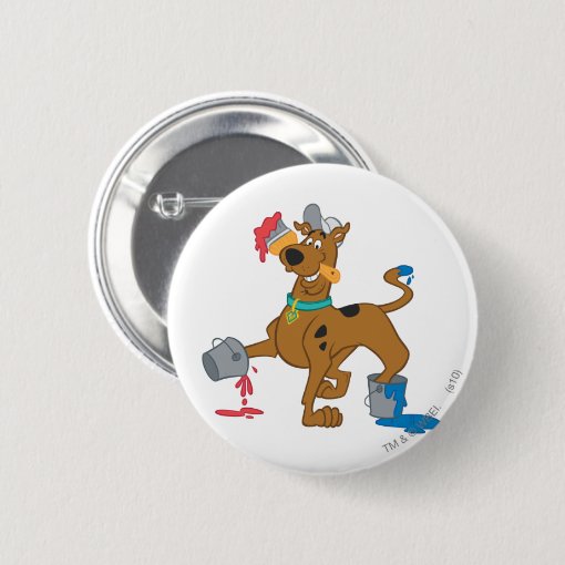 Scooby-Doo Paints Pinback Button | Zazzle