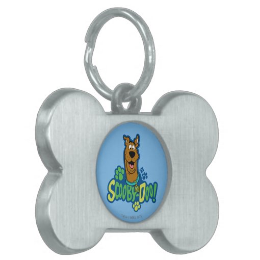 Scooby-Doo Paw Print Character Badge Pet Name Tag | Zazzle