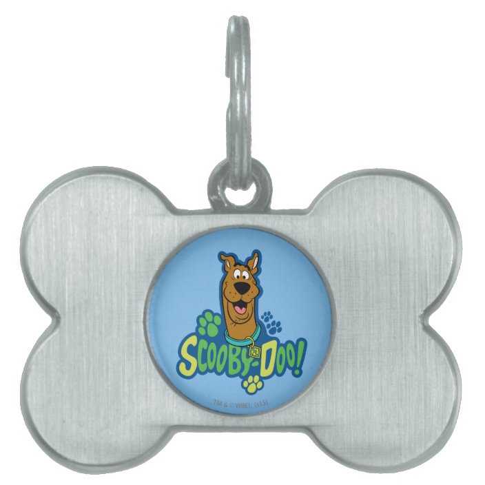 Scooby-Doo Paw Print Character Badge Pet Name Tag | Zazzle.com