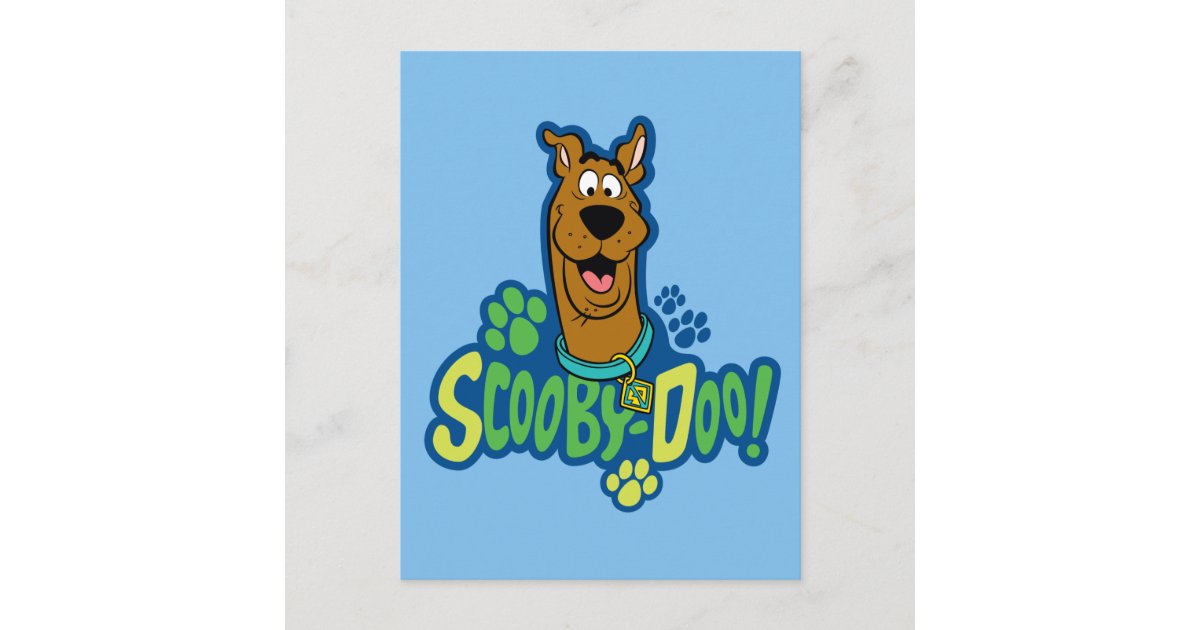 Scooby-Doo Paw Print Character Badge Postcard | Zazzle