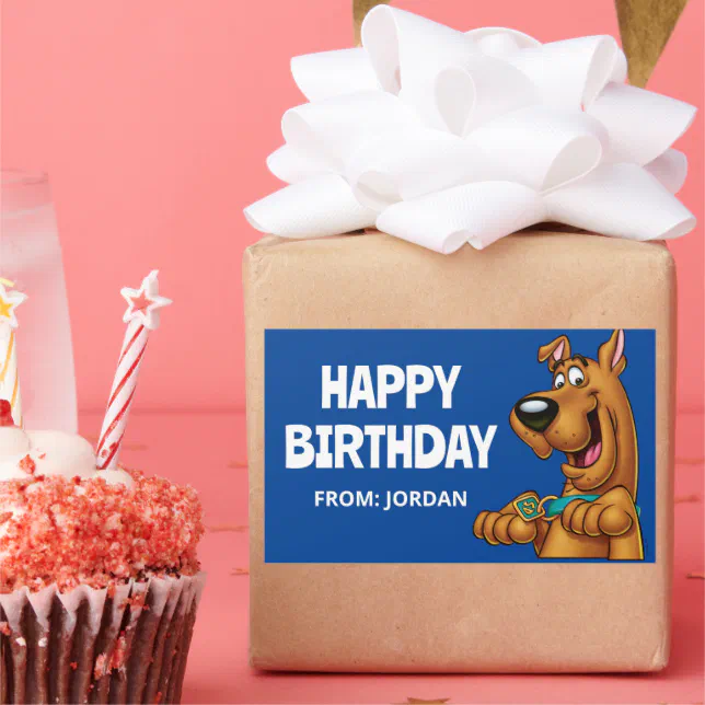 Scooby-Doo Paws Up | Happy Birthday Rectangular Sticker | Zazzle
