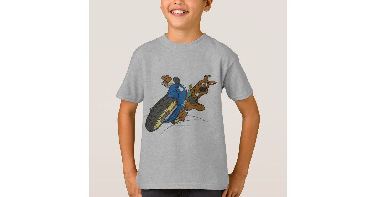 Scooby-Doo Riding Motorcycle T-Shirt | Zazzle