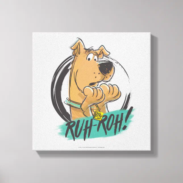 Scooby-Doo "Ruh Roh!" Marker Sketch Canvas Print | Zazzle