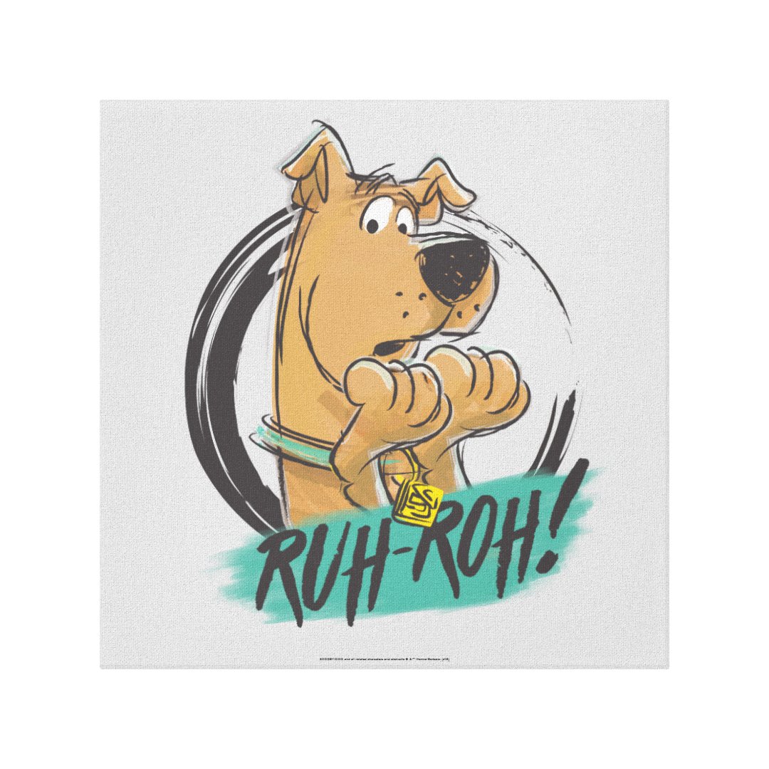 Scooby-Doo "Ruh Roh!" Marker Sketch Canvas Print | Zazzle
