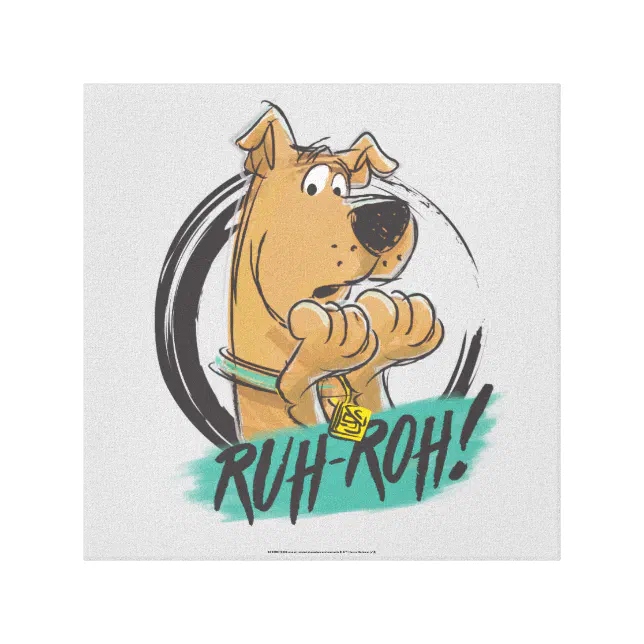 Scooby-Doo "Ruh Roh!" Marker Sketch Canvas Print | Zazzle