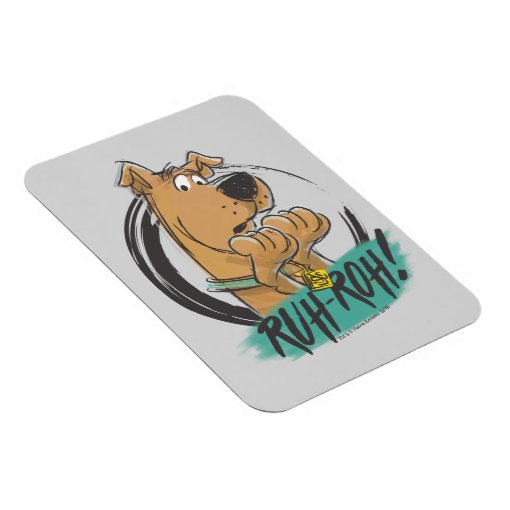 Scooby-Doo "Ruh Roh!" Marker Sketch Magnet | Zazzle