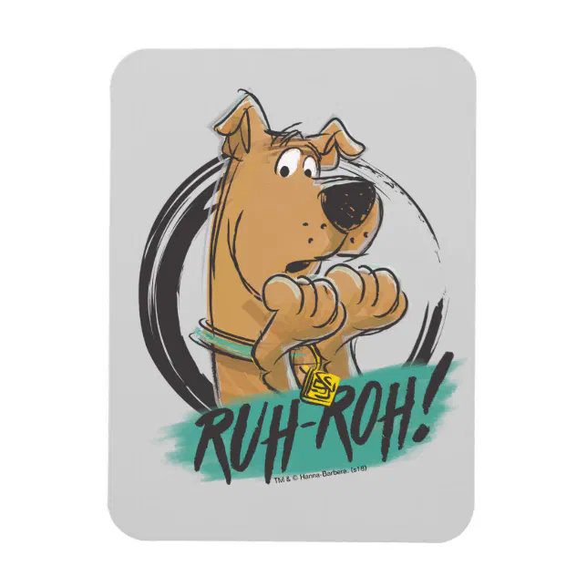Scooby-Doo "Ruh Roh!" Marker Sketch Magnet | Zazzle