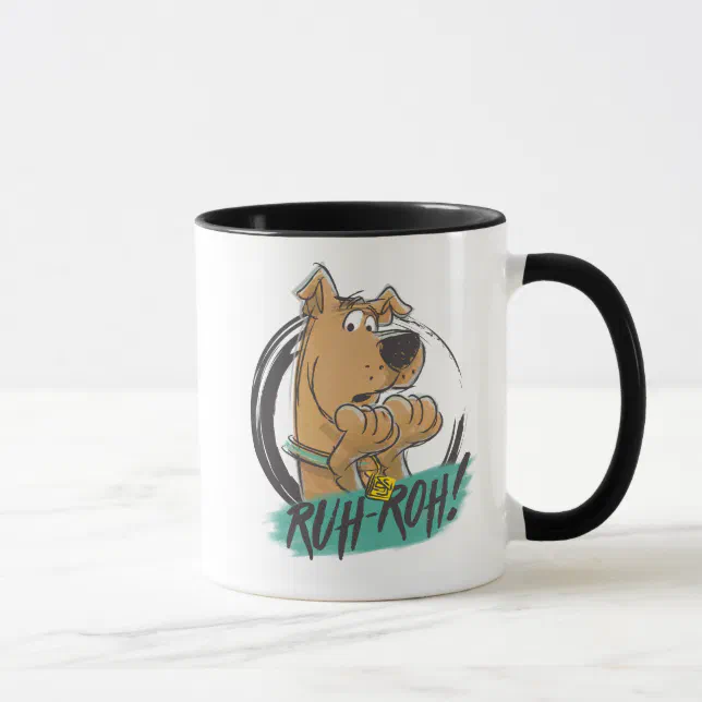 Scooby-Doo "Ruh Roh!" Marker Sketch Mug | Zazzle