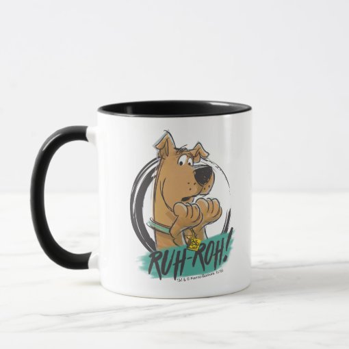 Scooby-Doo "Ruh Roh!" Marker Sketch Mug | Zazzle