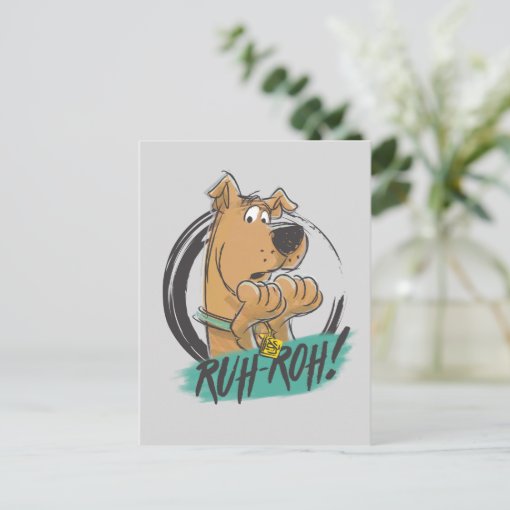 Scooby-Doo "Ruh Roh!" Marker Sketch Postcard | Zazzle