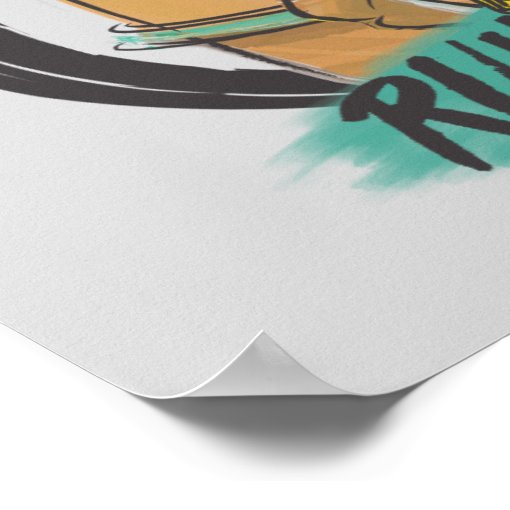 Scooby-Doo "Ruh Roh!" Marker Sketch Poster | Zazzle