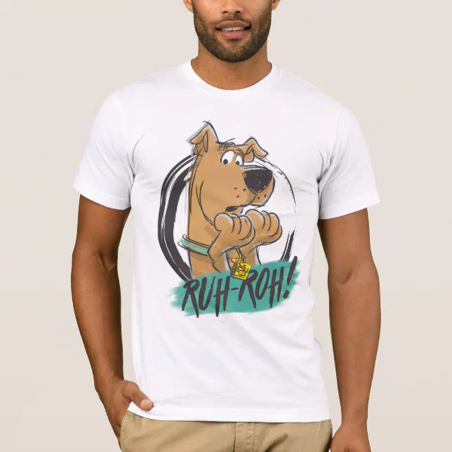 Scooby-Doo "Ruh Roh!" Marker Sketch T-Shirt | Zazzle