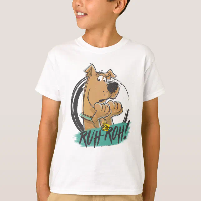 Scooby-Doo "Ruh Roh!" Marker Sketch T-Shirt | Zazzle