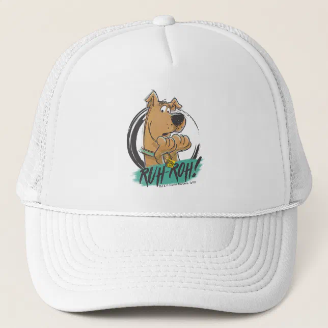 Scooby-Doo "Ruh Roh!" Marker Sketch Trucker Hat | Zazzle