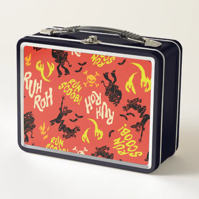 Scooby-Doo | Ruh Roh Run Scoob! Pattern Metal Lunch Box | Zazzle