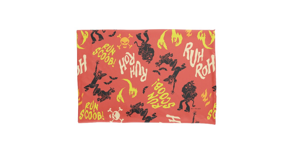 Scooby-Doo | Ruh Roh Run Scoob! Pattern Pillow Case | Zazzle