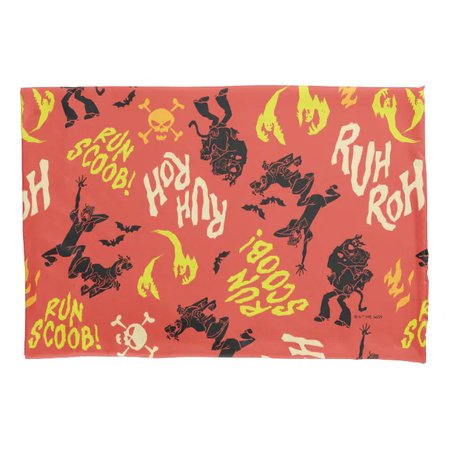 Scooby-Doo | Ruh Roh Run Scoob! Pattern Pillow Case | Zazzle