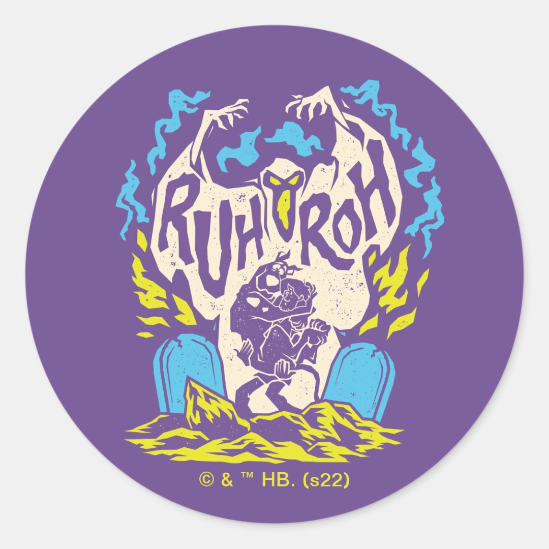 Scooby-Doo | Ruh Roh Scooby & Shaggy Classic Round Sticker | Zazzle