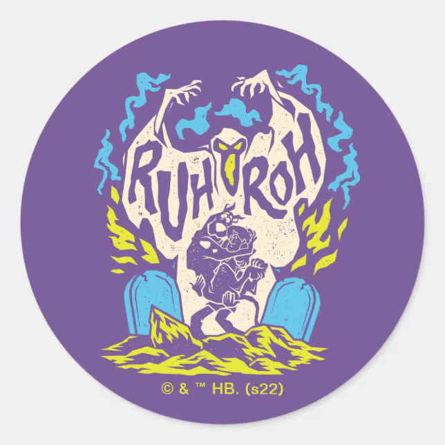 Scooby-Doo | Ruh Roh Scooby & Shaggy Classic Round Sticker | Zazzle