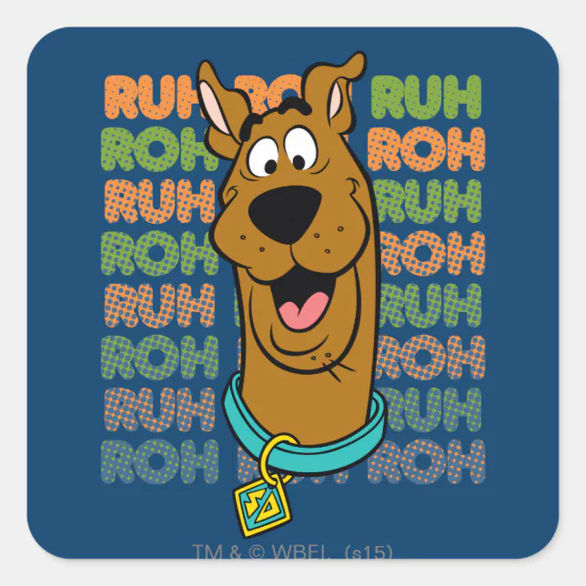Scooby-Doo Ruh Roh Square Sticker | Zazzle