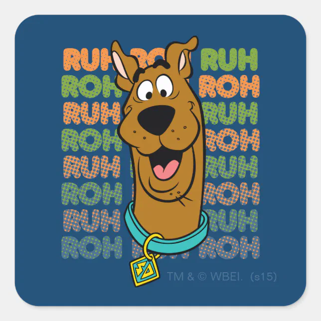 Scooby-Doo Ruh Roh Square Sticker | Zazzle