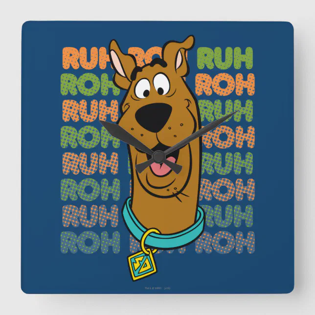 Scooby-Doo Ruh Roh Square Wall Clock | Zazzle