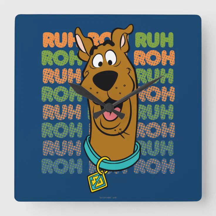 Scooby-Doo Ruh Roh Square Wall Clock | Zazzle