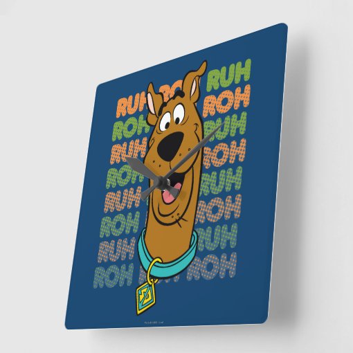 Scooby-Doo Ruh Roh Square Wall Clock | Zazzle