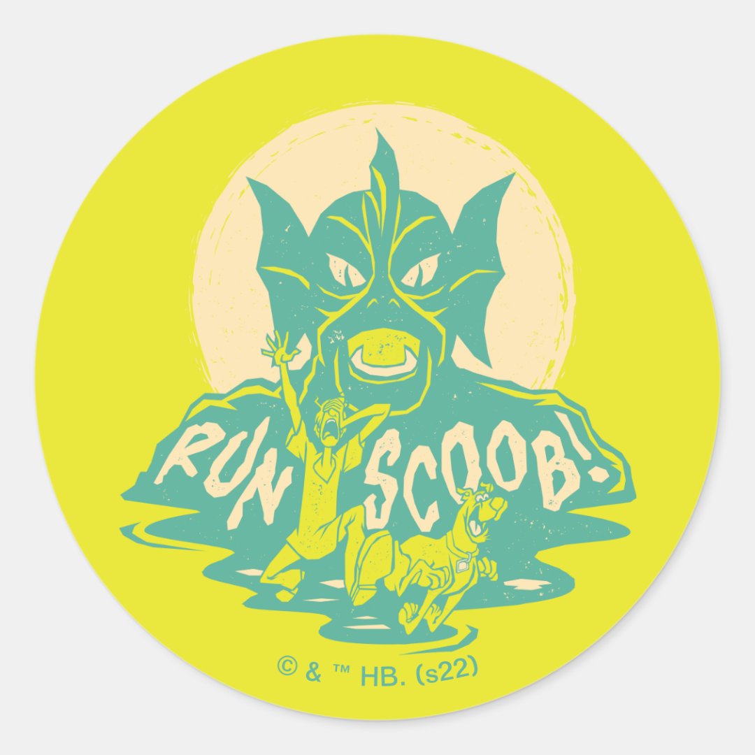 Scooby-Doo | Run Scoob! Classic Round Sticker | Zazzle