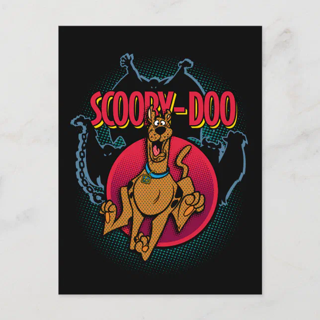 Scooby-Doo Running From Ghosts Graphic Postcard | Zazzle