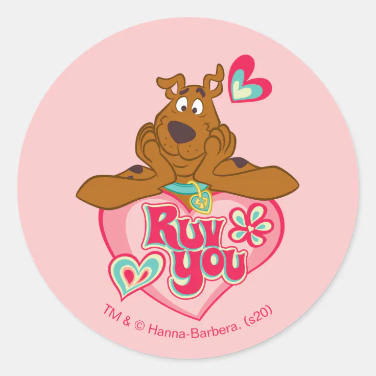 Scooby-Doo - Ruv You Classic Round Sticker | Zazzle
