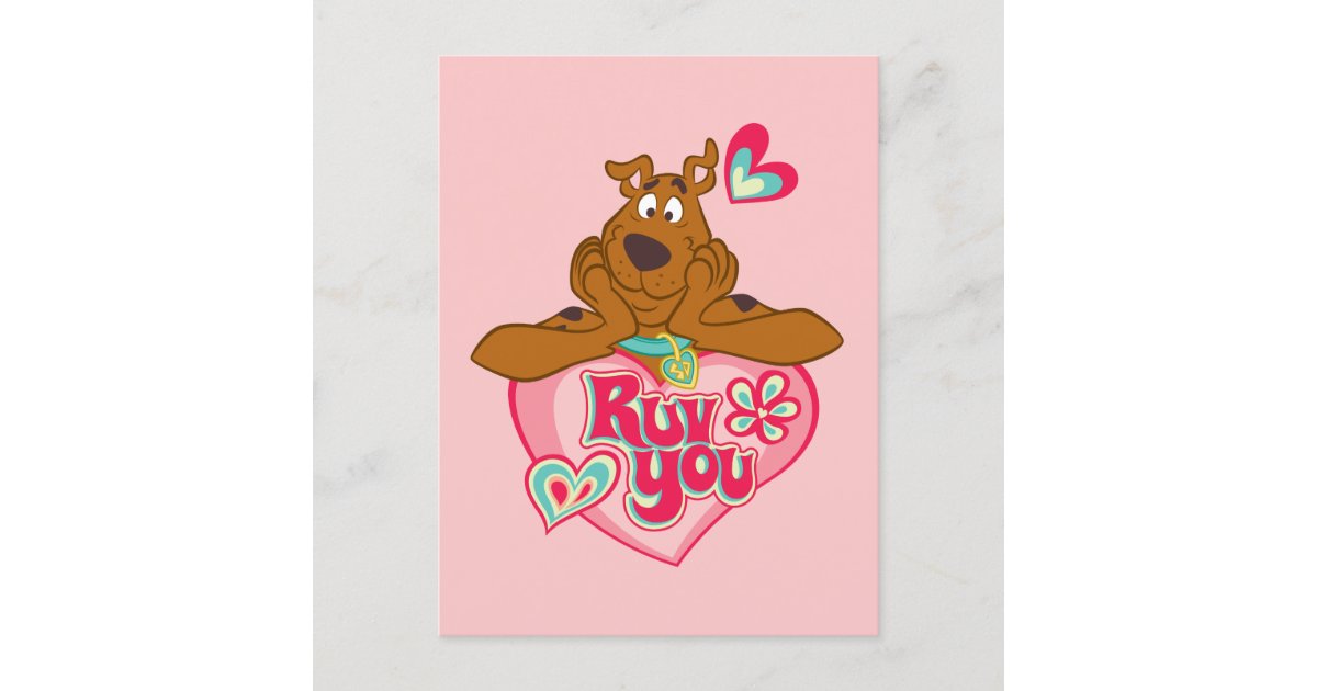 Scooby-Doo - Ruv You Holiday Postcard | Zazzle