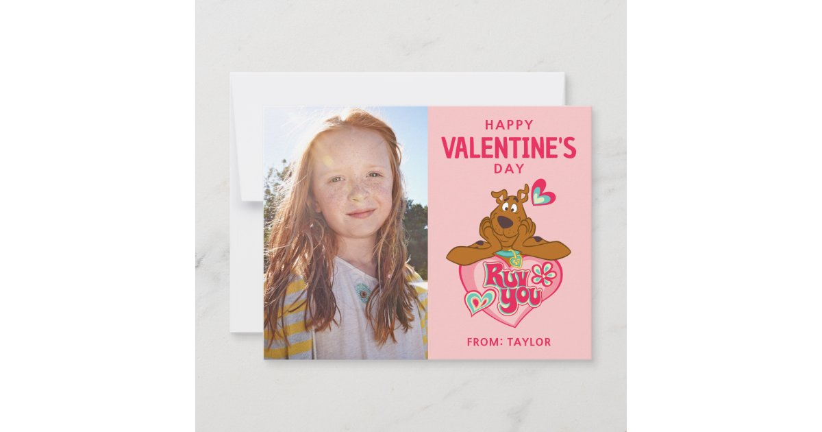 Scooby Doo Ruv You Valentine's Day Note Card | Zazzle