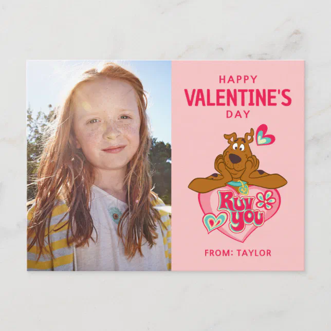 Scooby Doo Ruv You Valentine's Day Postcard | Zazzle