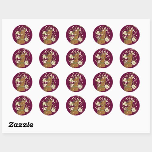 Scooby-Doo Safari Icons Classic Round Sticker | Zazzle