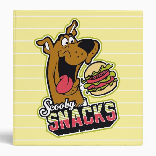 Scooby-Doo "Scooby Snacks" Logo 3 Ring Binder | Zazzle