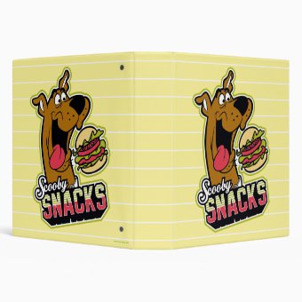 Scooby-Doo "Scooby Snacks" Logo 3 Ring Binder | Zazzle