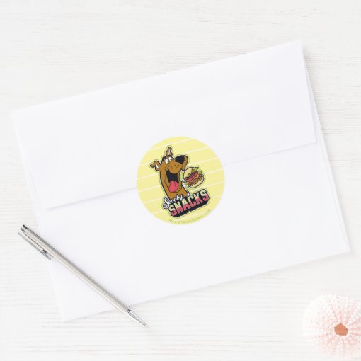 Scooby-Doo "Scooby Snacks" Logo Classic Round Sticker | Zazzle