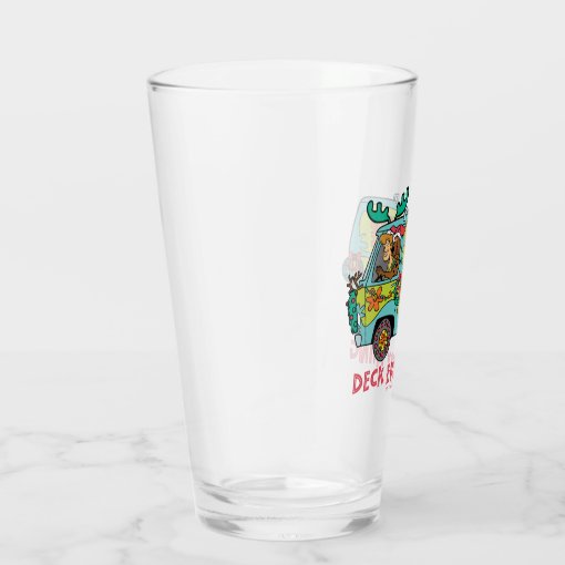 Scooby-Doo & Shaggy In The Holiday Mystery Machine Glass | Zazzle