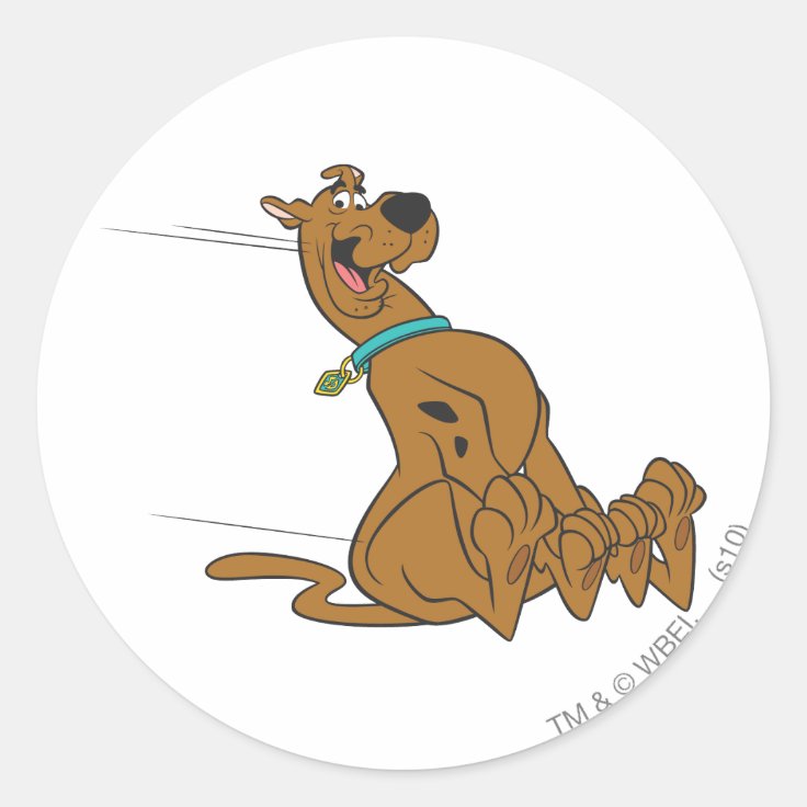 Scooby-Doo Slide Classic Round Sticker | Zazzle