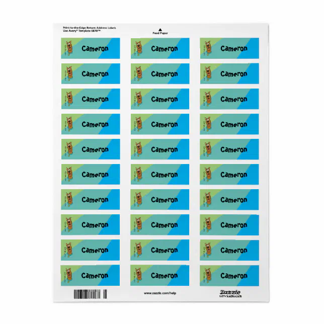 Scooby-Doo Smiling Face Kids' Label | Zazzle