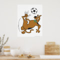 Scooby-Doo Soccer Overhead Kick Poster | Zazzle