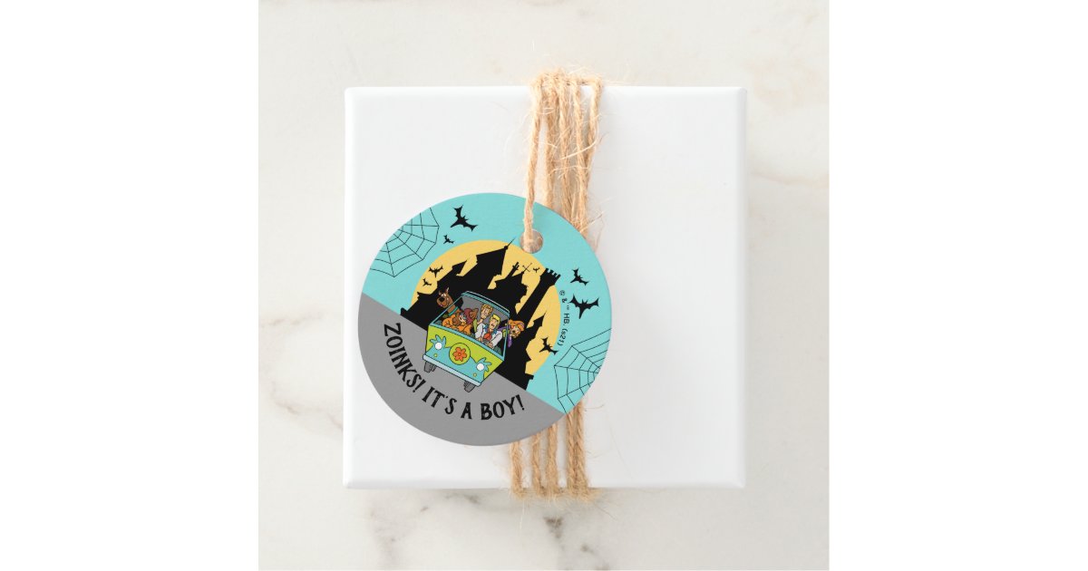 Scooby-Doo Spooktacular Halloween Baby Shower Favor Tags | Zazzle