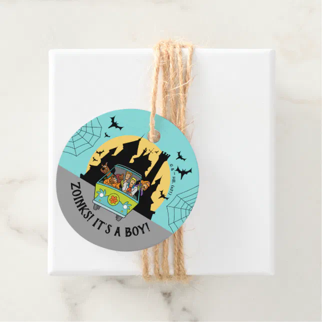 Scooby-Doo Spooktacular Halloween Baby Shower Favor Tags | Zazzle