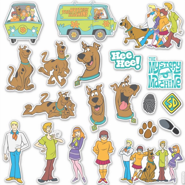 Scooby Doo Sticker Set | Zazzle