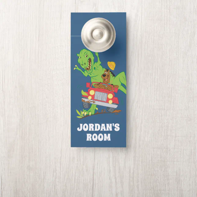 Scooby-Doo T-Rex Attack Door Hanger | Zazzle