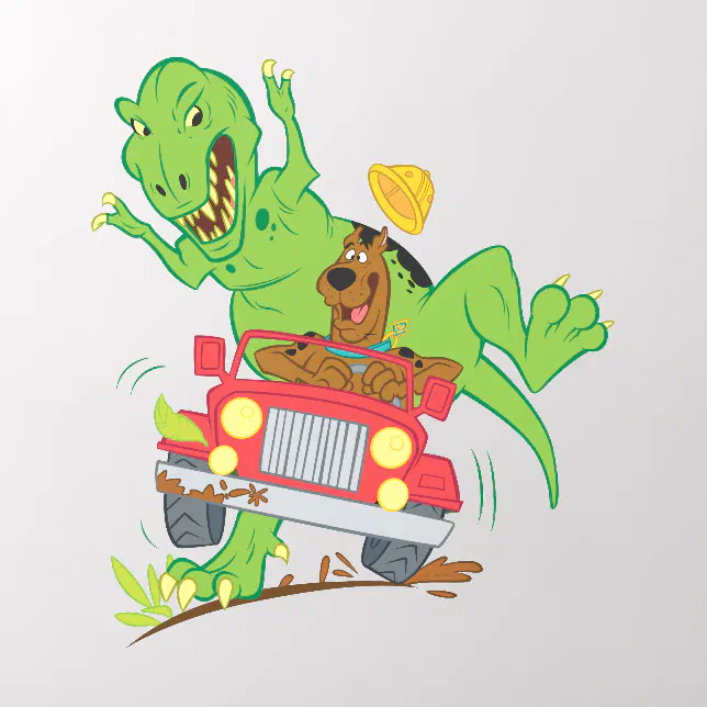 Scooby-Doo T-Rex Attack Wall Decal | Zazzle