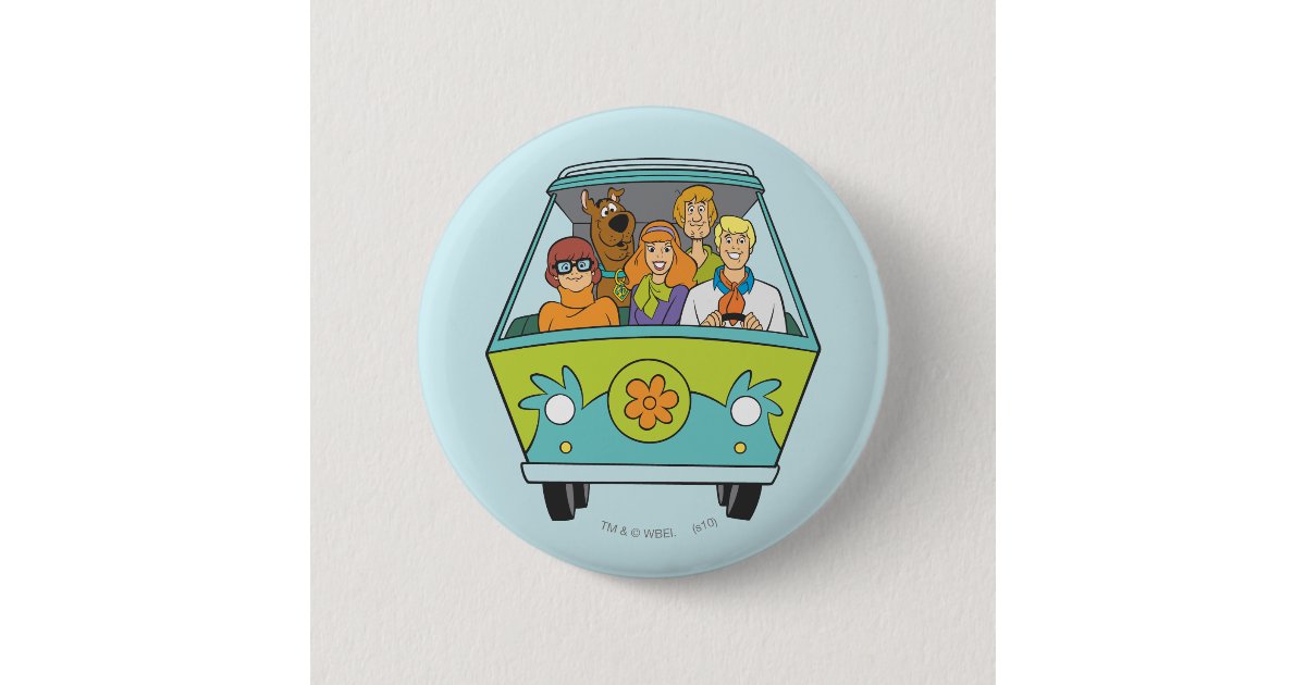 Scooby-Doo & The Gang Mystery Machine Button | Zazzle