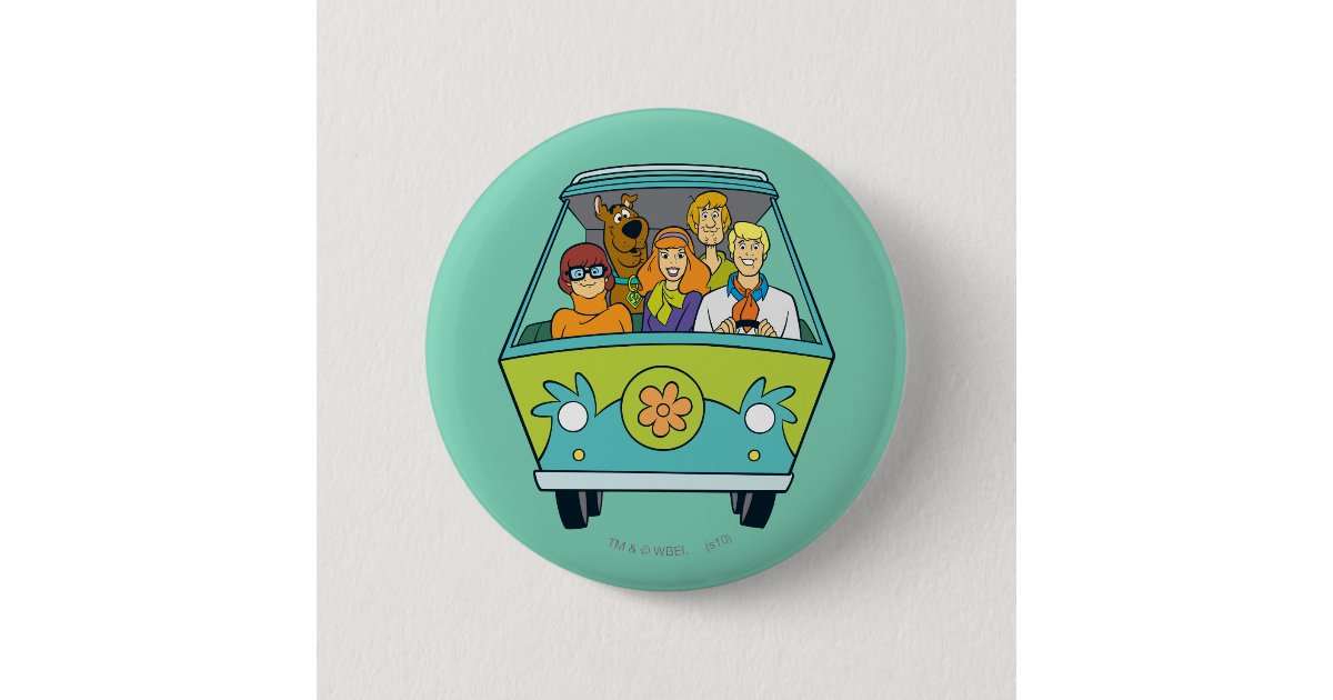 Scooby-Doo & The Gang Mystery Machine Button | Zazzle